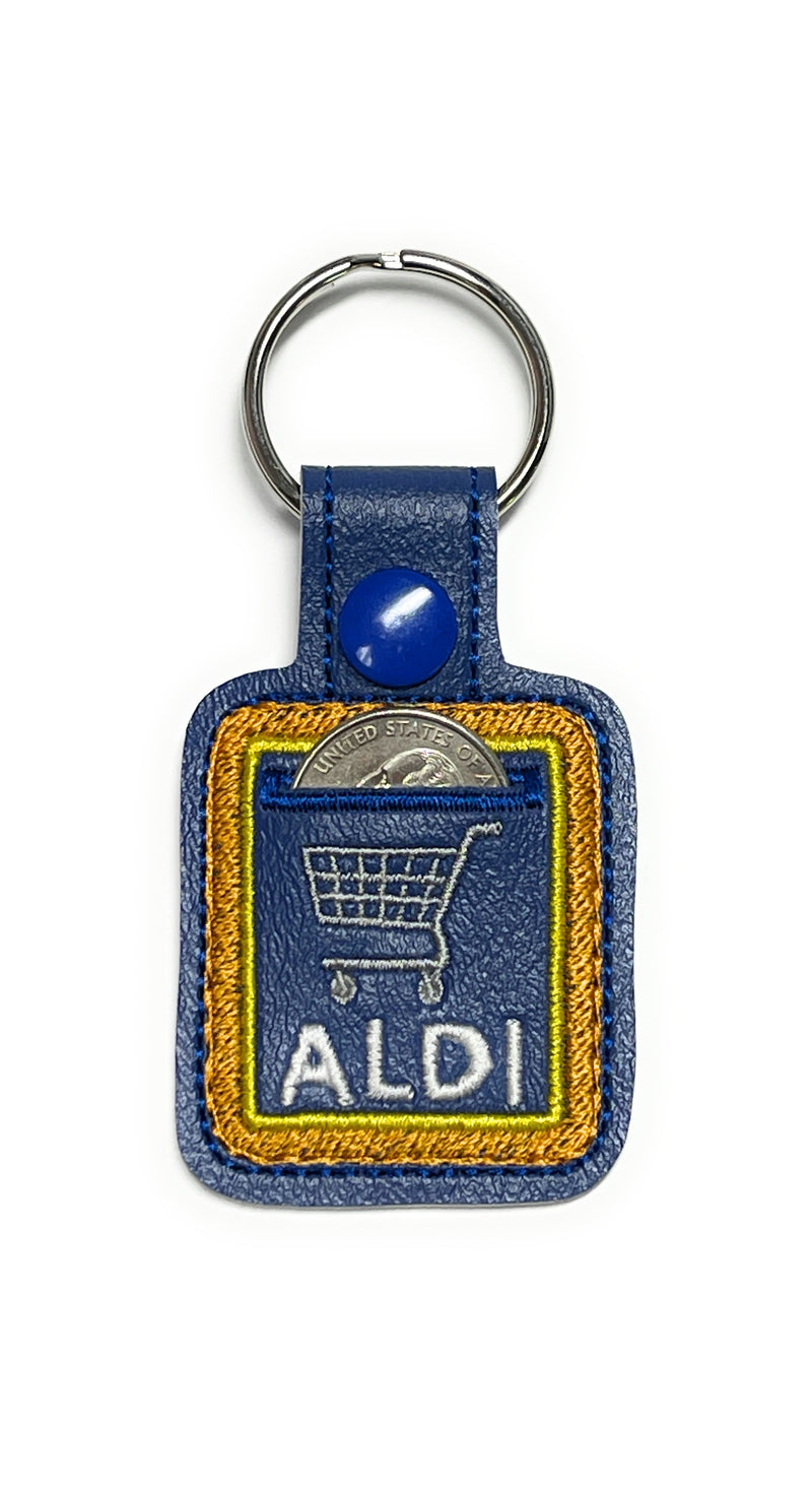 Aldi Quarter Holder Keychain, Shopping Cart Design – Bella Knots Boutique