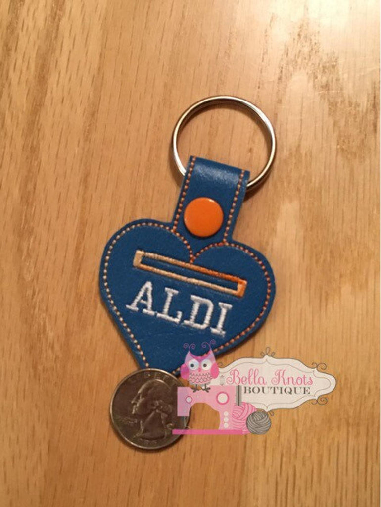 Aldi Coin Holder Heart Keychain, Aldi Cart Keeper – Bella Knots Boutique