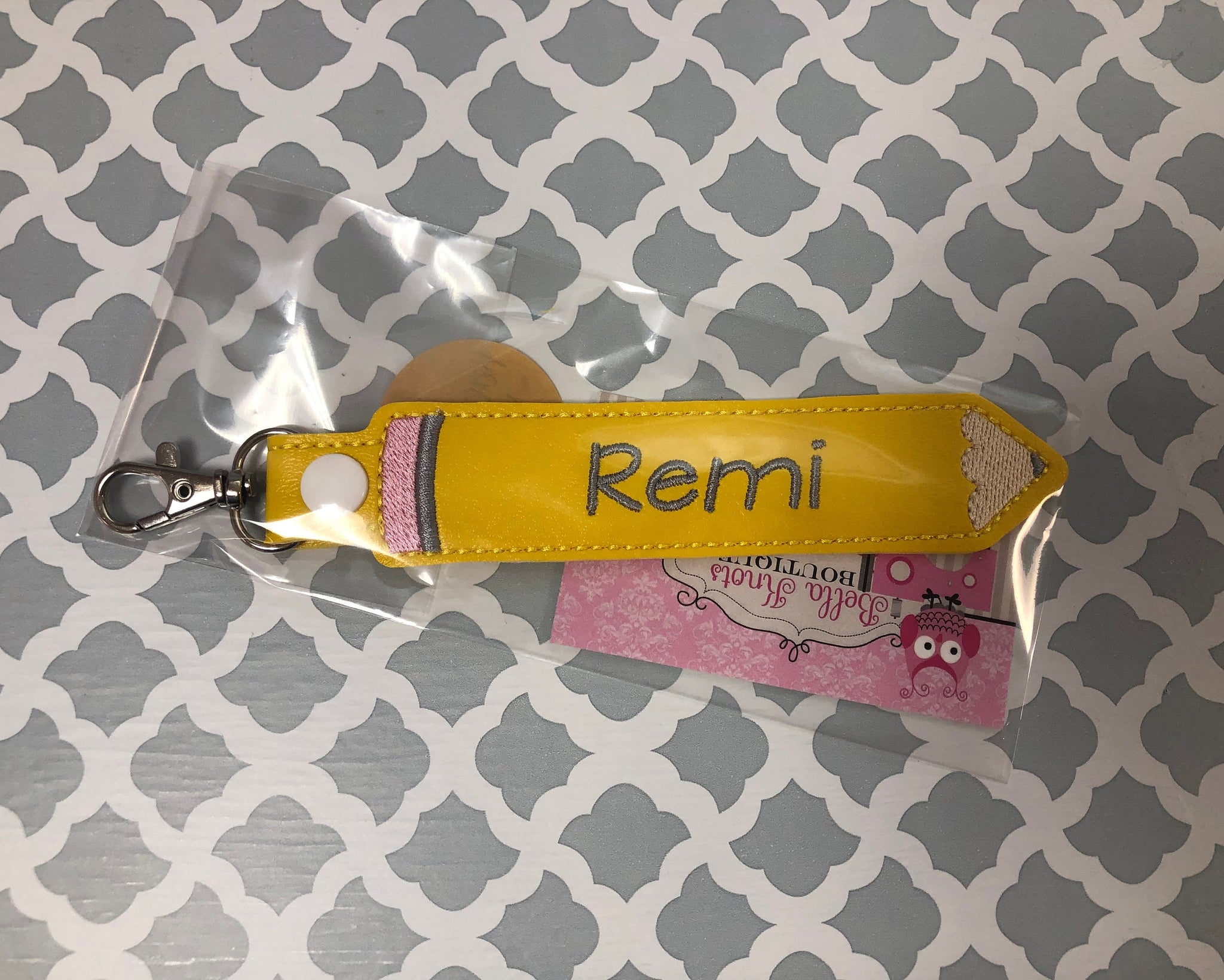 Personalized Backpack Pencil Name Tag – Bella Knots Boutique